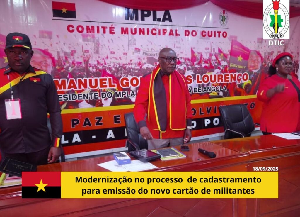 Processo de Modernização e Emissão do Cartão de Militante do MPLA Torna ...